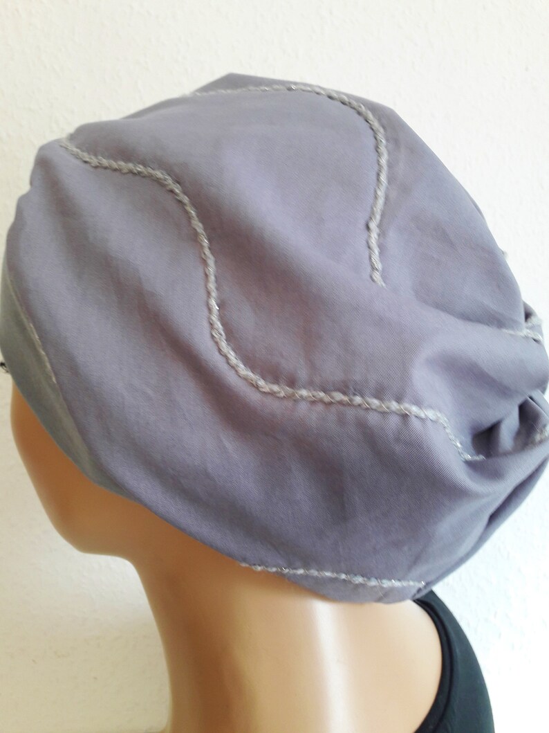 WOMEN'S LUXURY Balloon Cap Berets Grey Uni Glitter Thread 100%BW 2 ...
