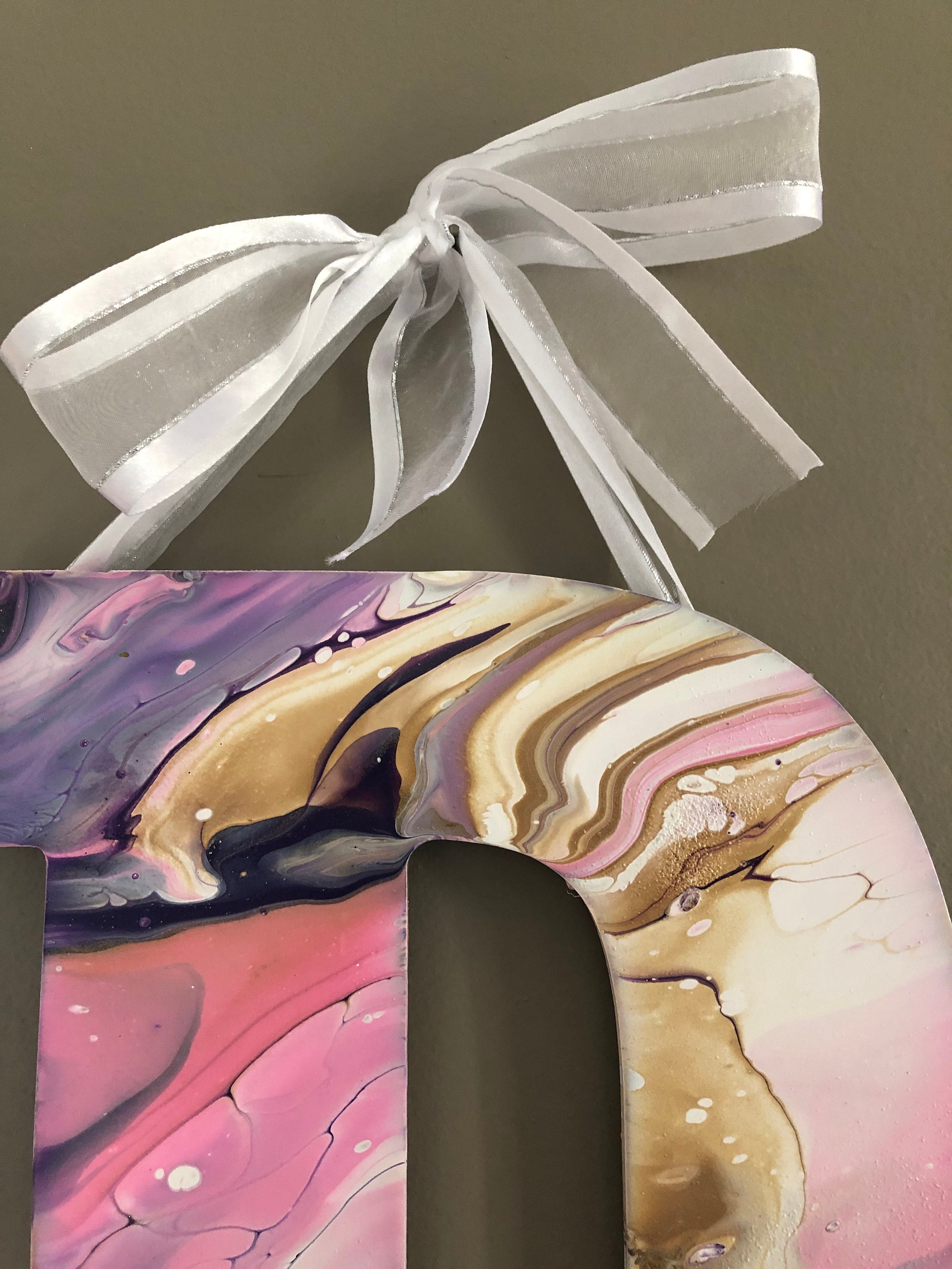 Paint Pour Letters Initial Letter Wall Decor Art Custom - Etsy