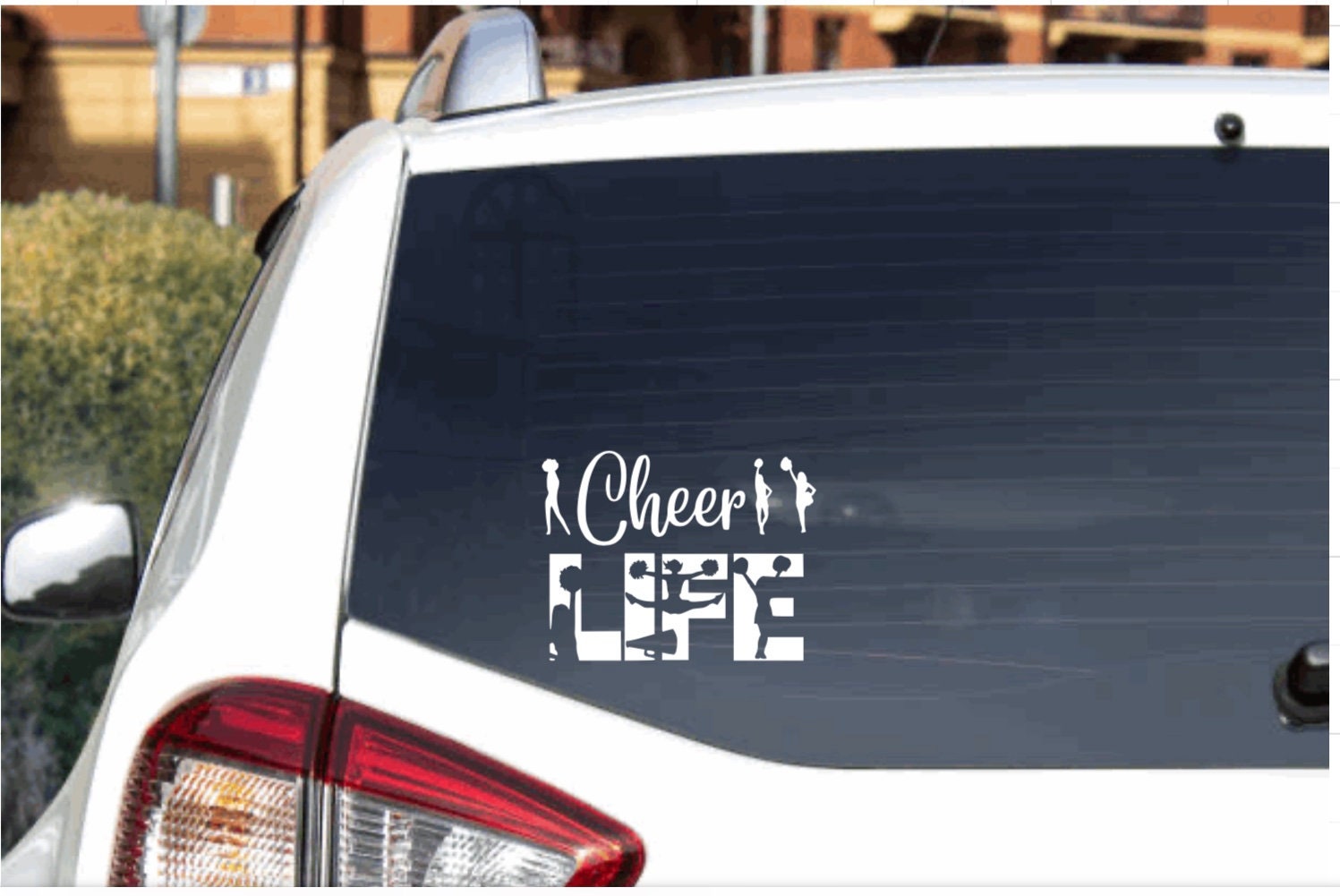 Cheer Life Car Decal Cheer Decal Computer Decal Cheerleading - Etsy
