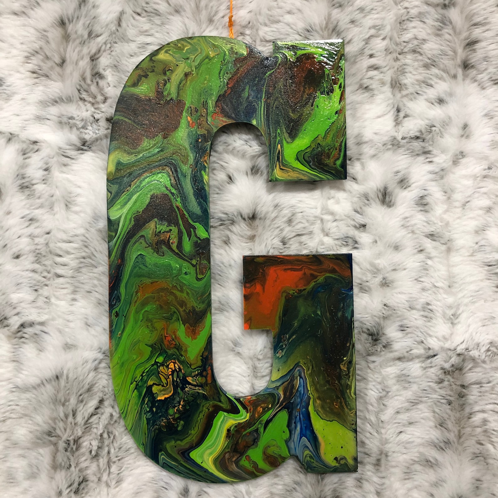 Paint Pour Letters Initial Letter Wall Decor Art Custom - Etsy