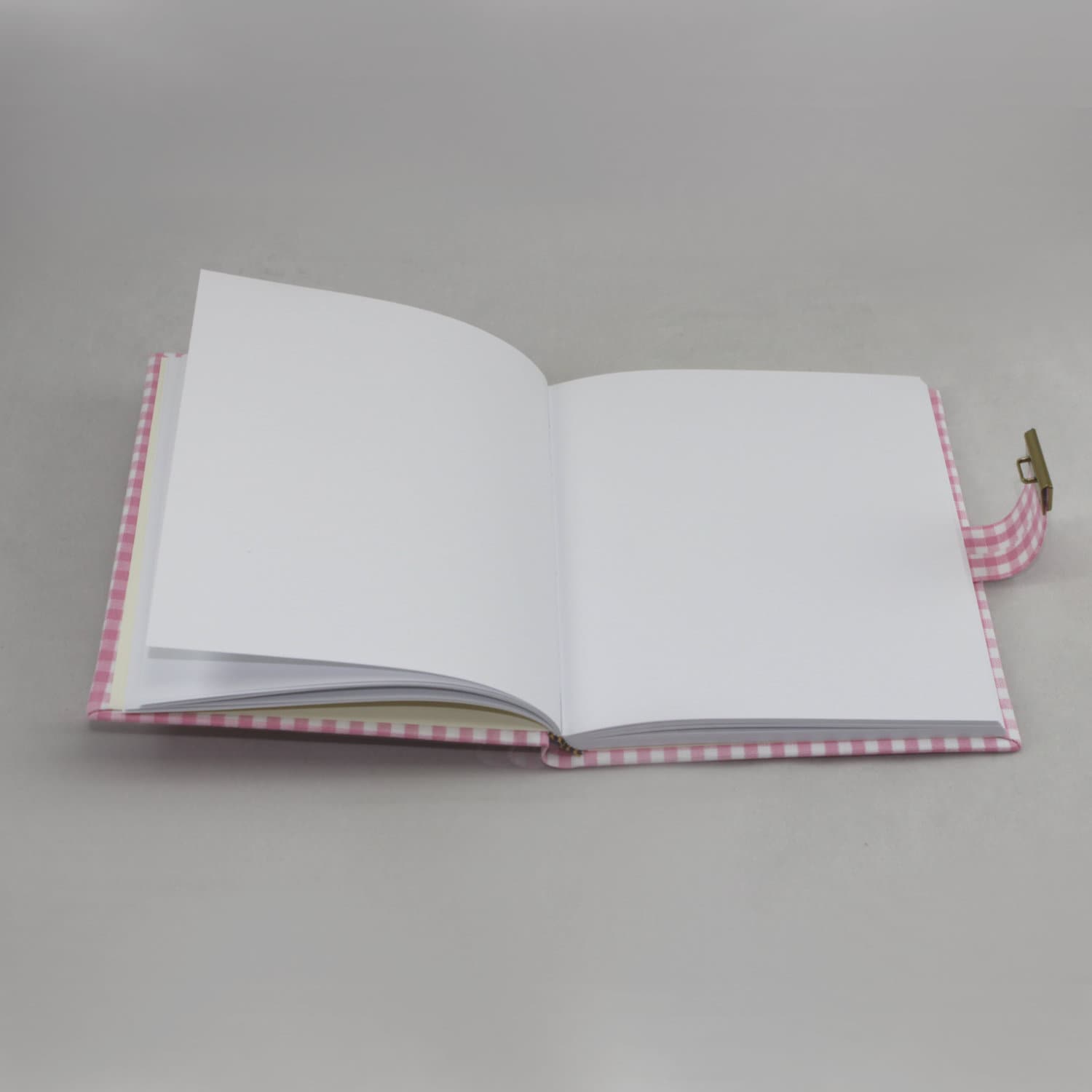 Diary With Lock KARO Pink in Fabric Cover With Pink-white Check Design ...