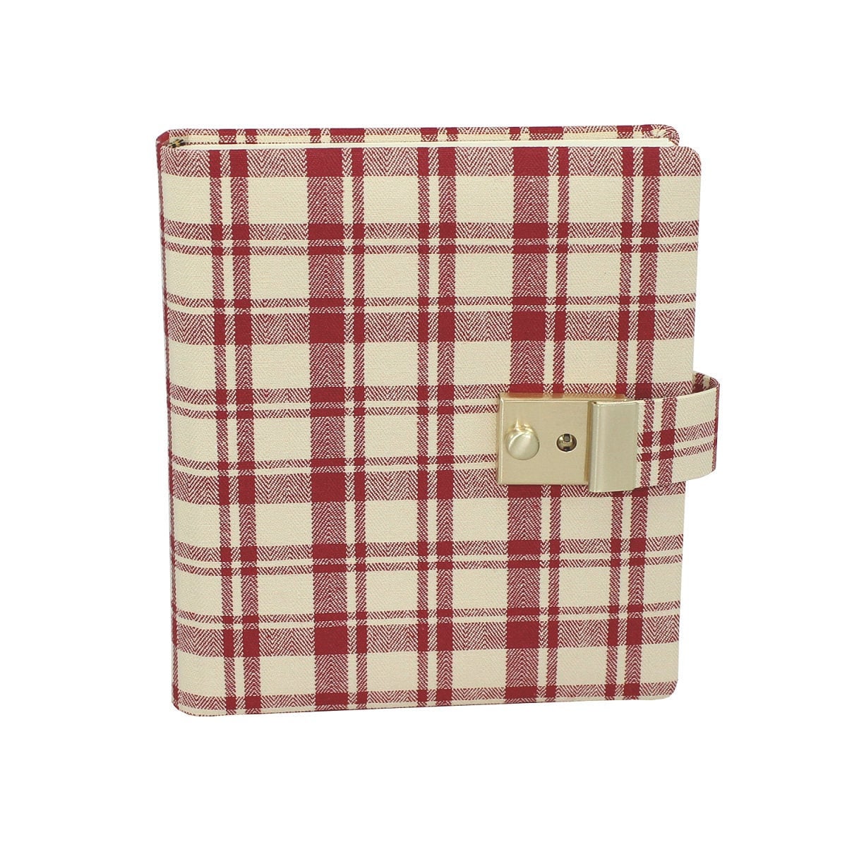 Diary With Anne Frank Castle In Red Beige Checkered Fabric Etsy Uk