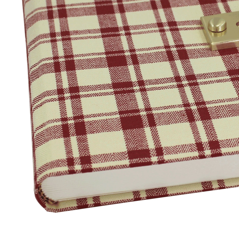 Anne Frank Set: Diary and Mini Photo Album in a Red and Beige Checkered ...