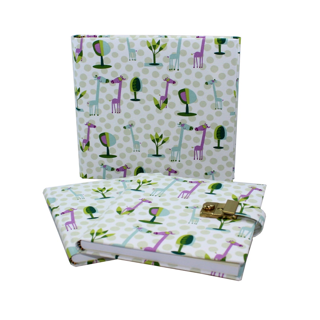 Giraffe Poetry Album Diary With a Lock in a Fabric Cover With a ...