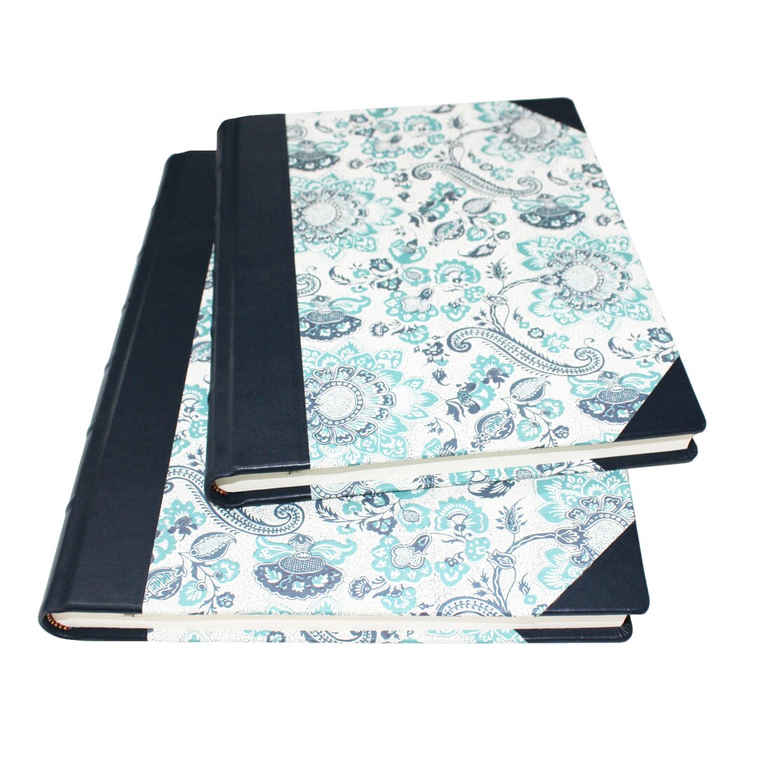 Blue Provence Guest Book Set in a Designer Protective Slipcase Spine ...