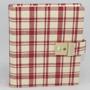 Diary With Lock Anne Frank in Red and Beige Checkered Fabric Cover ...