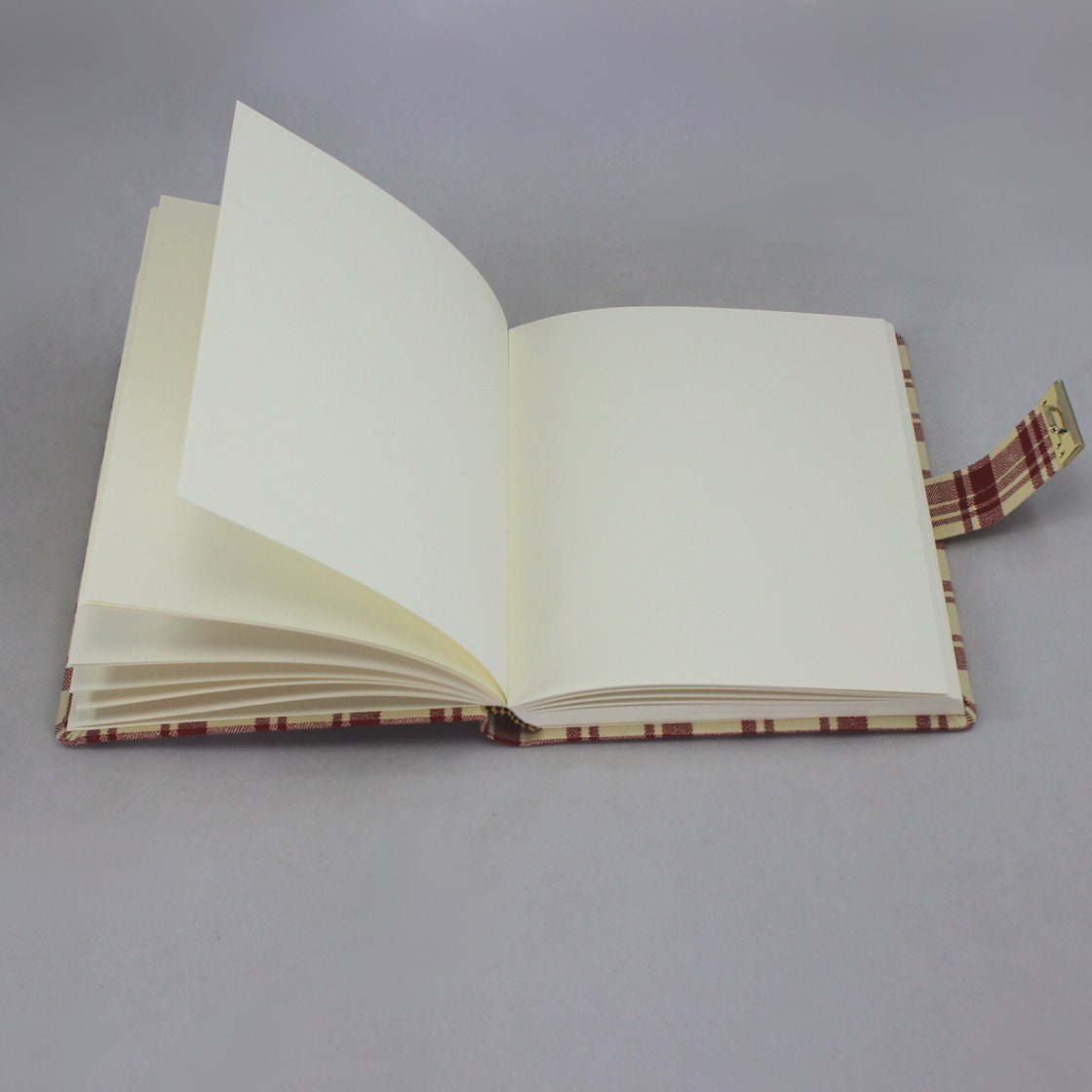 Diary With Anne Frank Castle In Red Beige Checkered Fabric Etsy