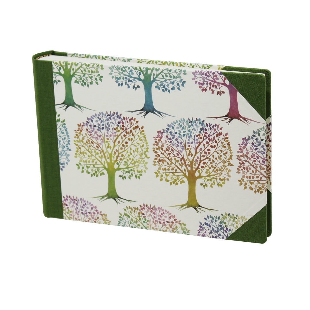 Mini Photo Album Tree of Life in Green Bookbinding Linen - Etsy