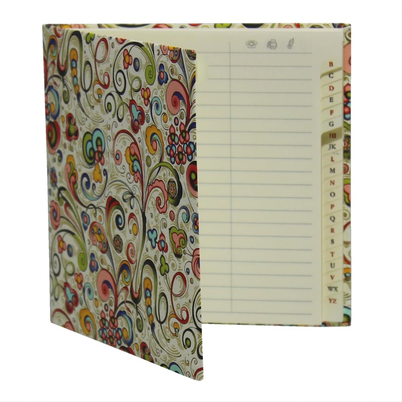Address Book Tempesta Red, 120 X 120 Mm, 28 Pages, Handbound, Thread ...