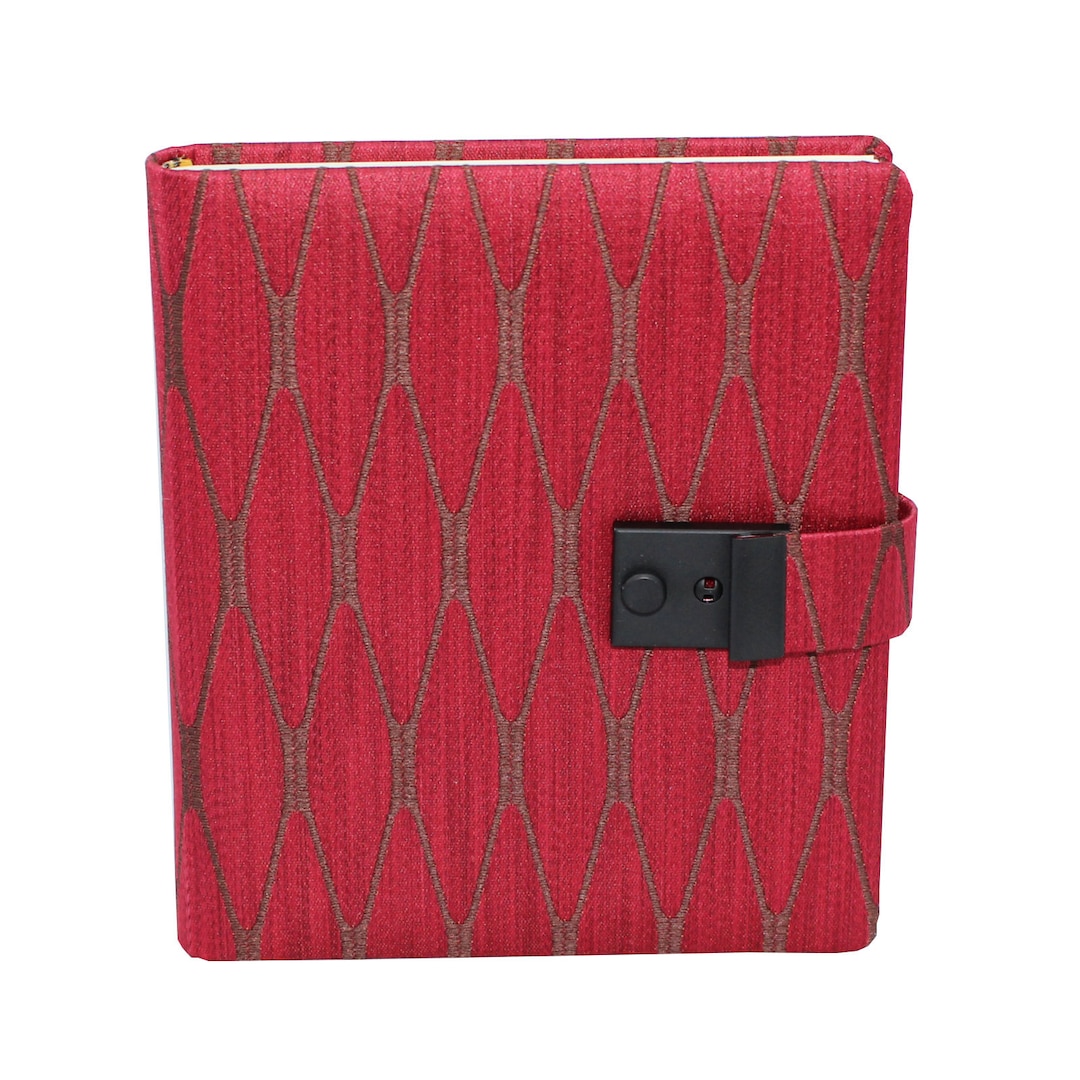 Diary With Lock Milano With Red Fabric Cover - Etsy