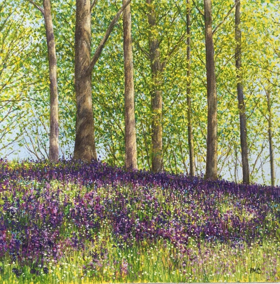 Original Watercolour Painting Spring Bluebells Unframed - Etsy