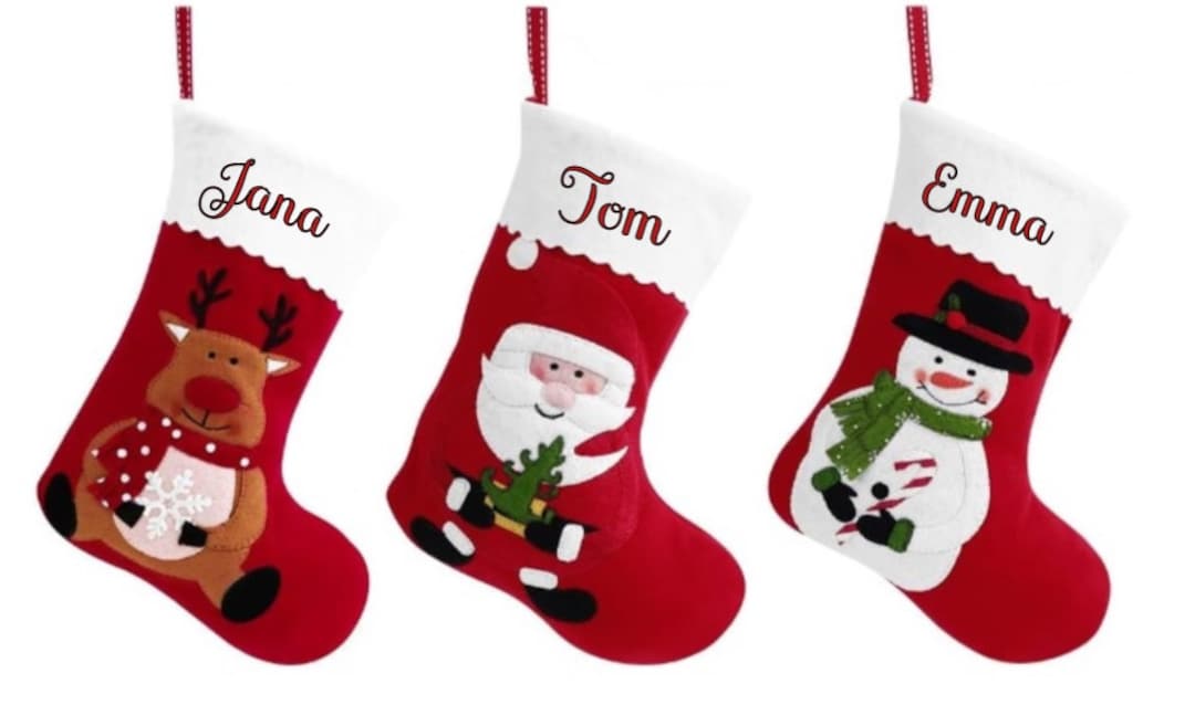 Santa Claus Stocking Christmas Stocking Gift Bag Christmas Sock - Etsy