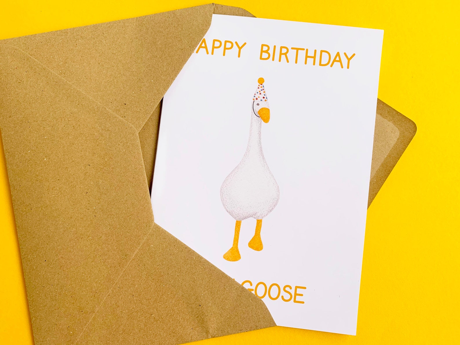 Silly Goose Birthday Card Untitled Goose Game Greetings Card | Etsy