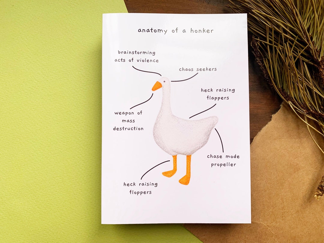 Funny Annotated Goose Greeting Card, Small Untitled Goose Game Funny ...