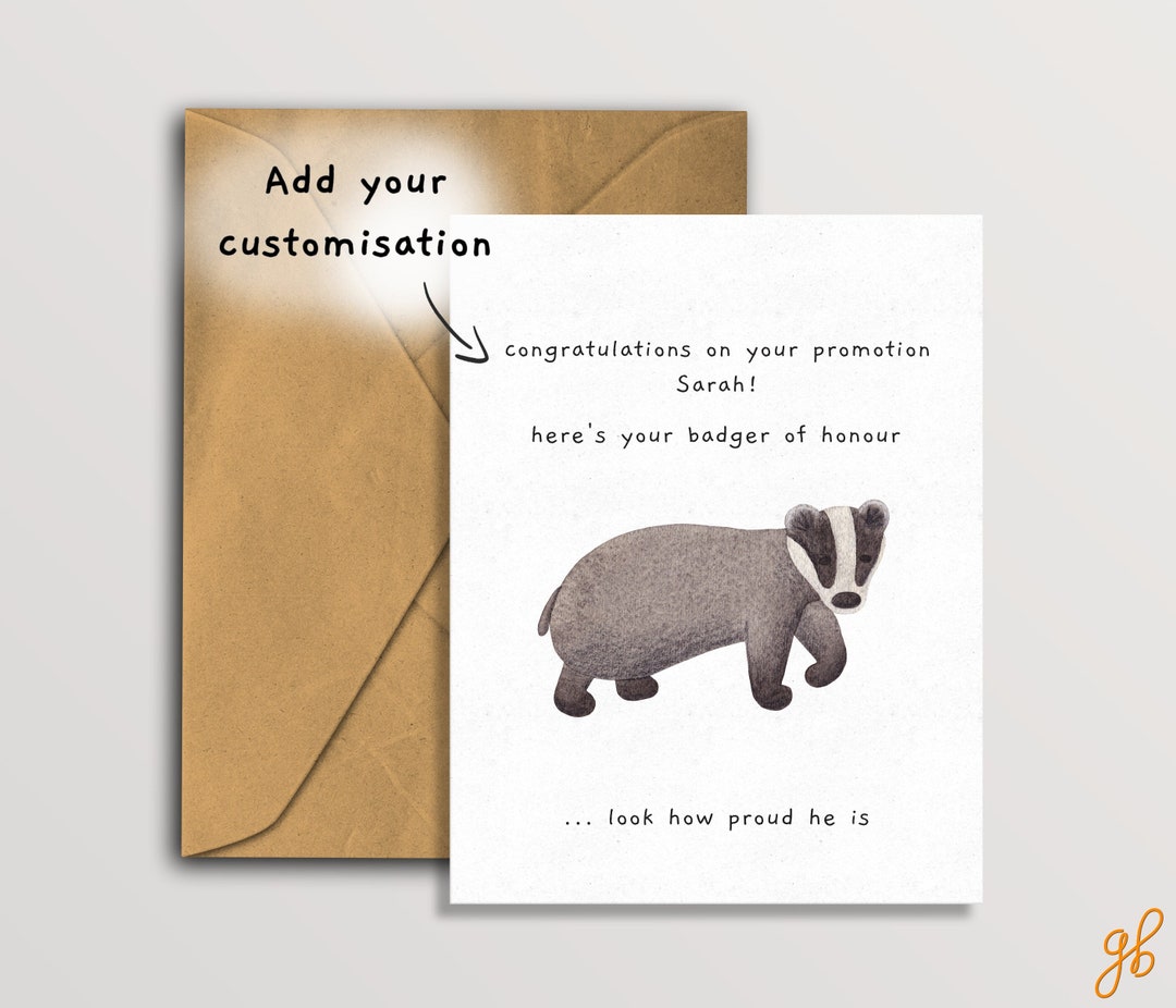 Custom Congratulations Animal Card, Congrats on Your Promotion ...