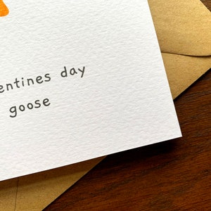Happy Valentine's Day Silly Goose Card, Small Cute Goose Card for ...