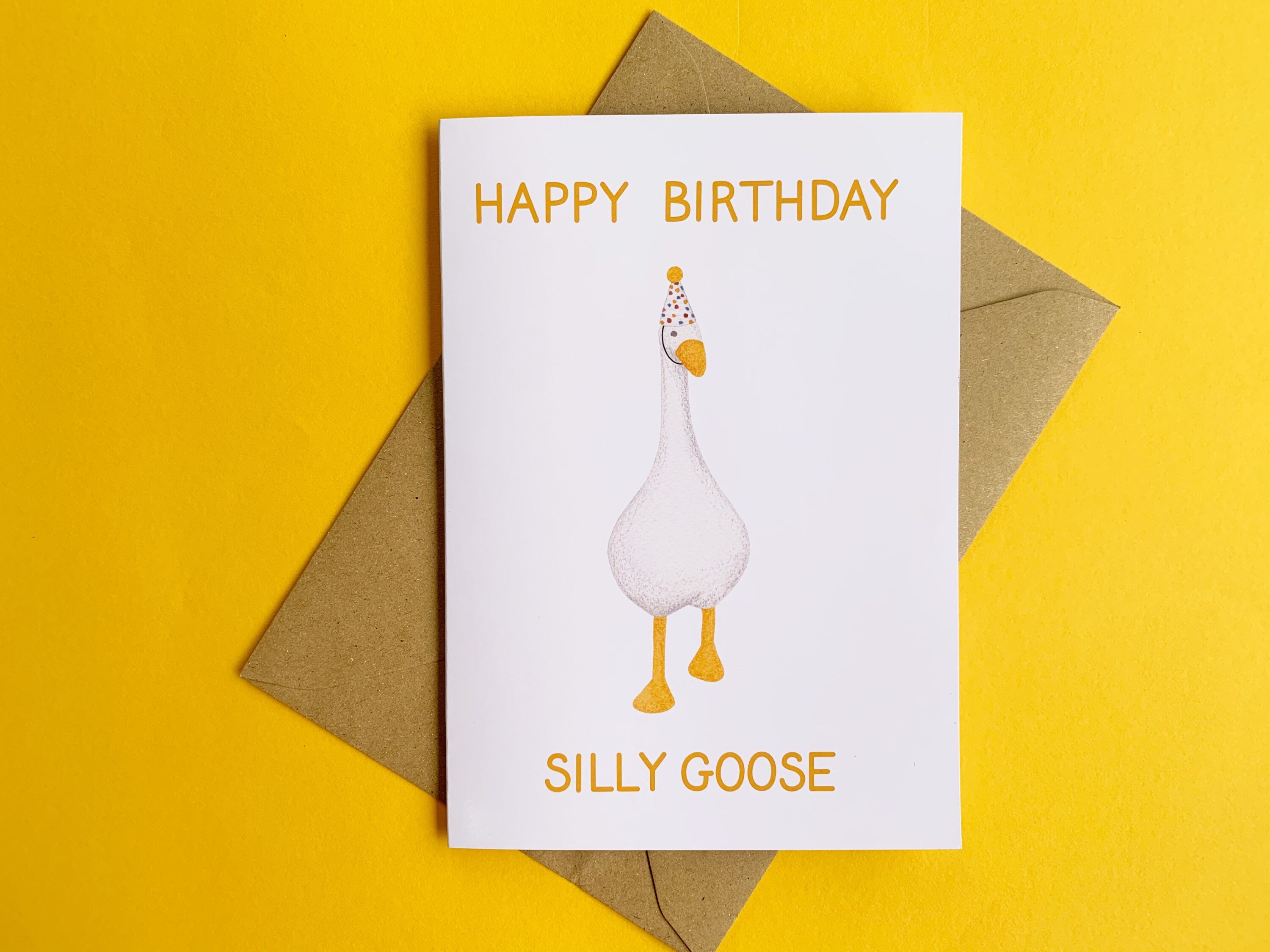 Silly Goose Birthday Card Untitled Goose Game Greetings Card - Etsy UK