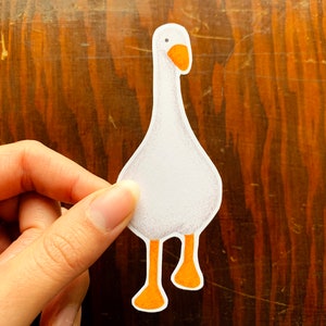 Cute Geese Sticker Pack, Handmade Farm Animal Laptop Stickers, Bird ...