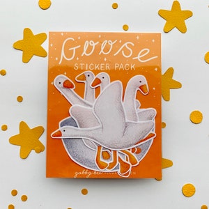 Flying Goose Vinyl Sticker, Watercolour Illustrated Bird Laptop Decal ...