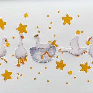 Cute Geese Sticker Pack Handmade Farm Animal Laptop Stickers - Etsy