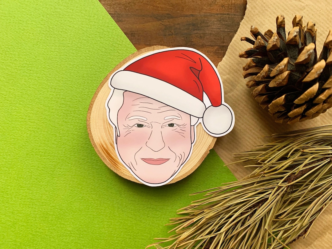 David Attenborough Santa Sticker Stocking Filler Christmas - Etsy
