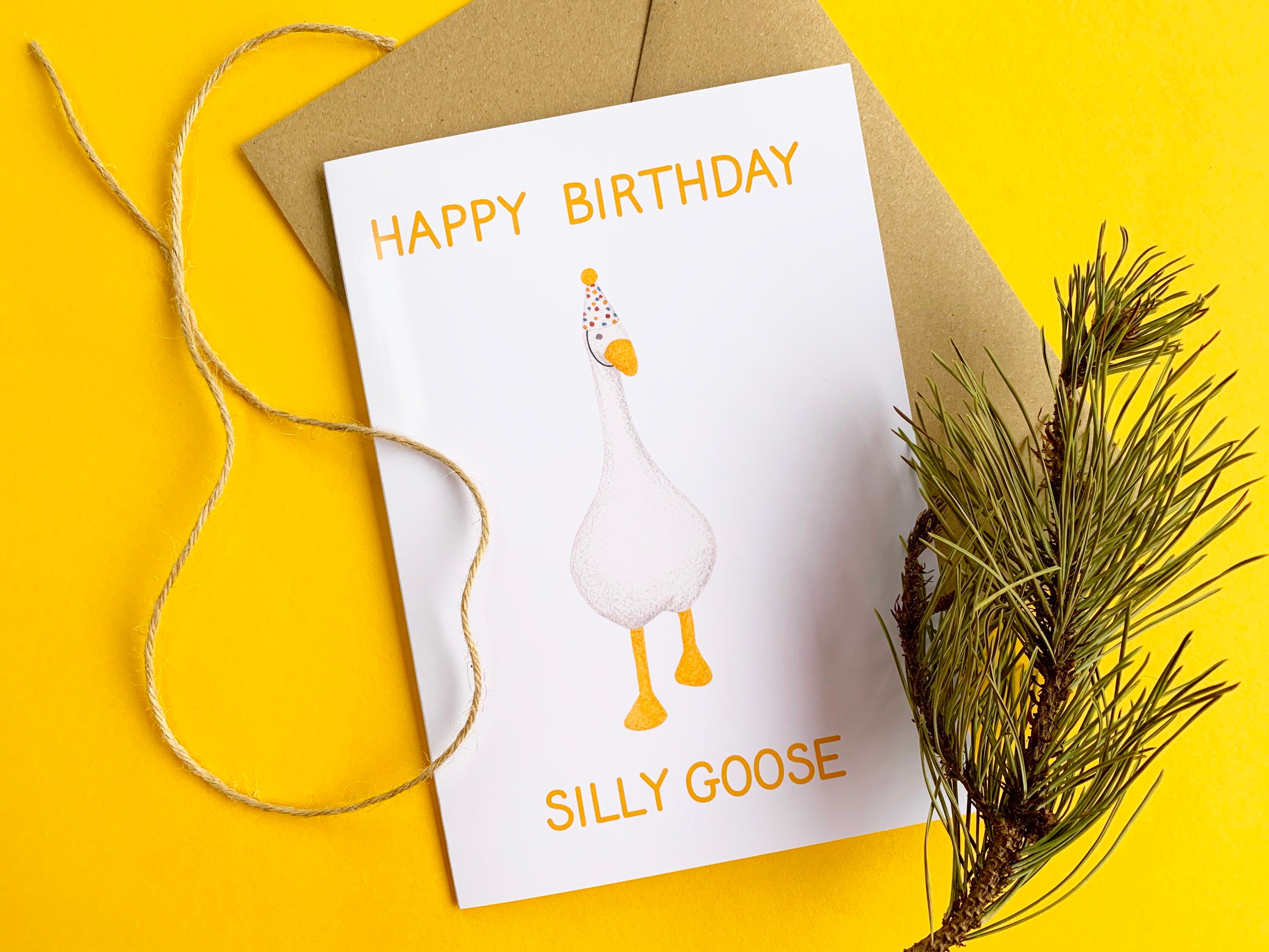 Silly Goose Birthday Card Untitled Goose Game Greetings Card - Etsy UK