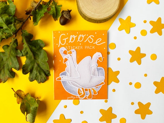 Cute Geese Sticker Pack Handmade Farm Animal Laptop Stickers | Etsy