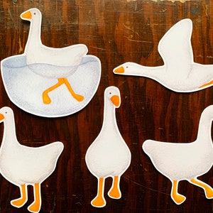 Cute Geese Sticker Pack Handmade Farm Animal Laptop Stickers - Etsy