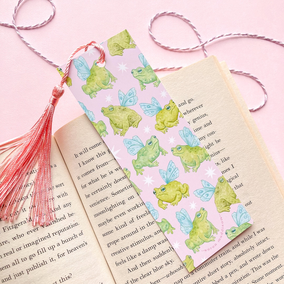 Fairy Toad Bookmark | Cute Frog Nature Patterned Bookmark With Tassel ...