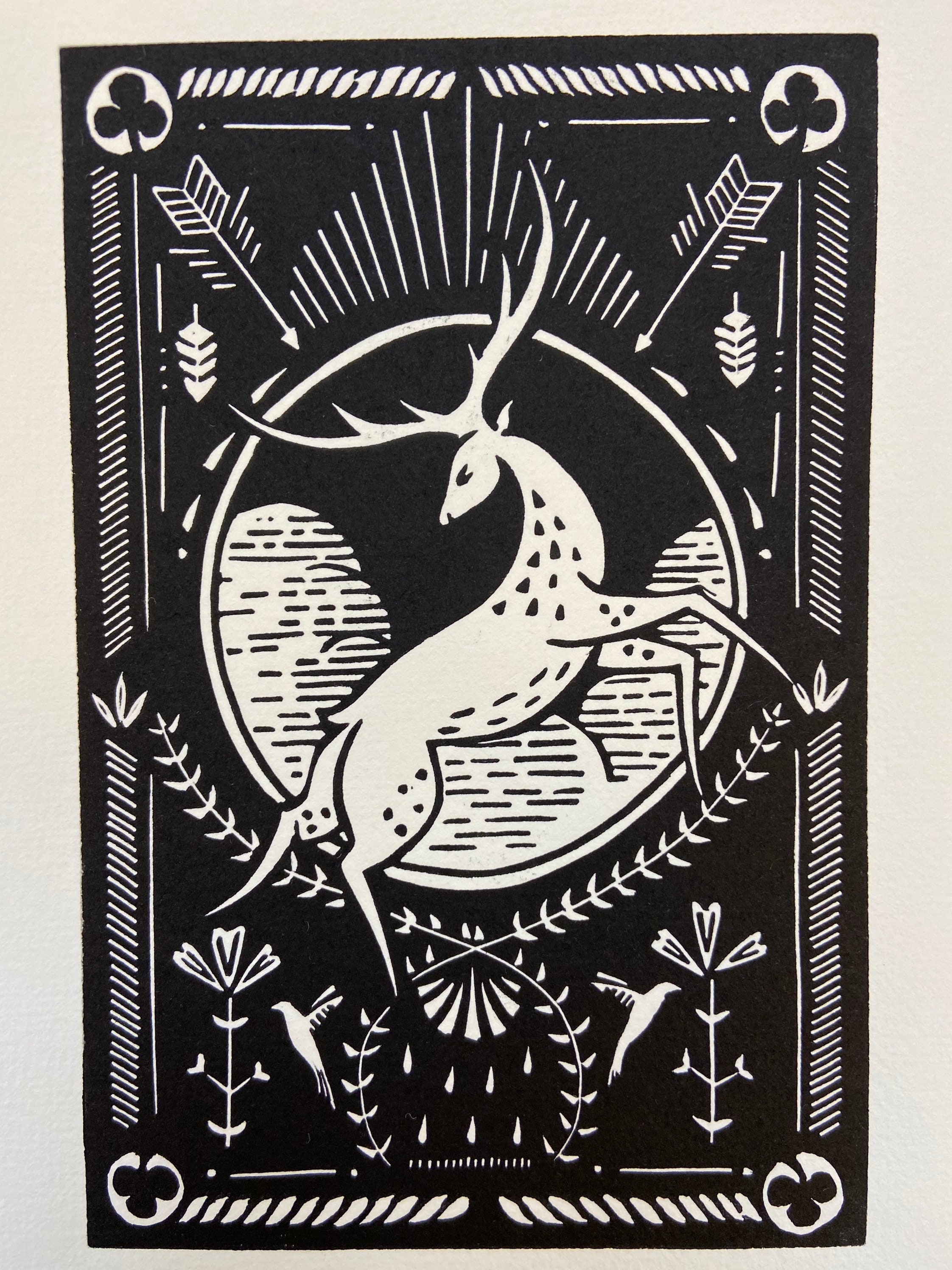 Little Deer Limited Linoleum Edition Linocut Block - Etsy