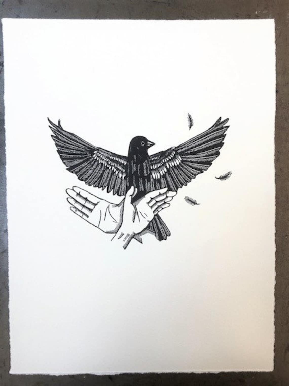 Shape of Bird Limited Linoleum Edition Linocut Block - Etsy