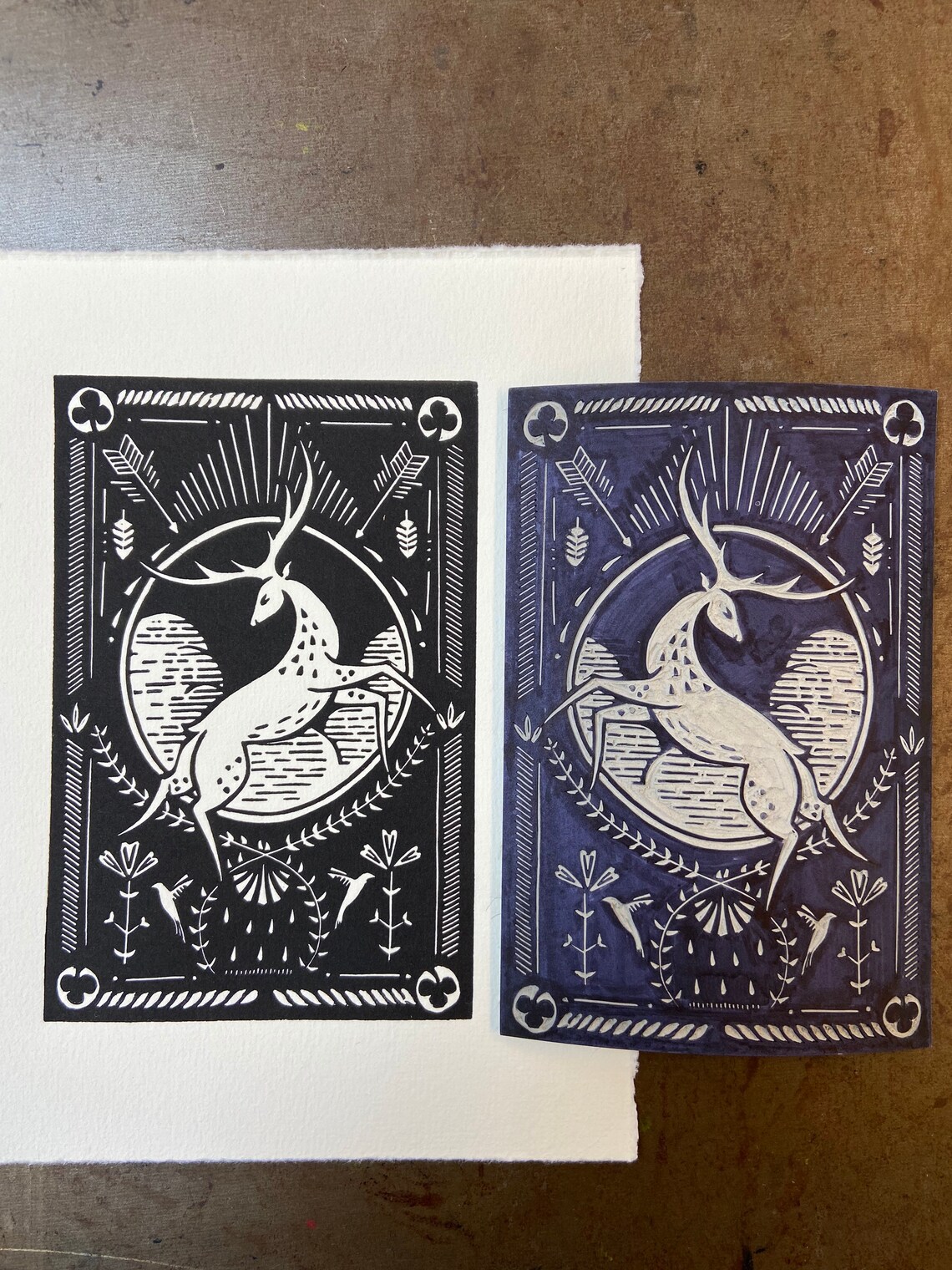 Little Deer Limited Linoleum Edition Linocut Block - Etsy
