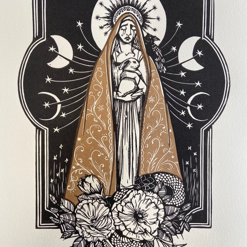 Mother Limited Linoleum Edition Linocut Block Handprinted on - Etsy