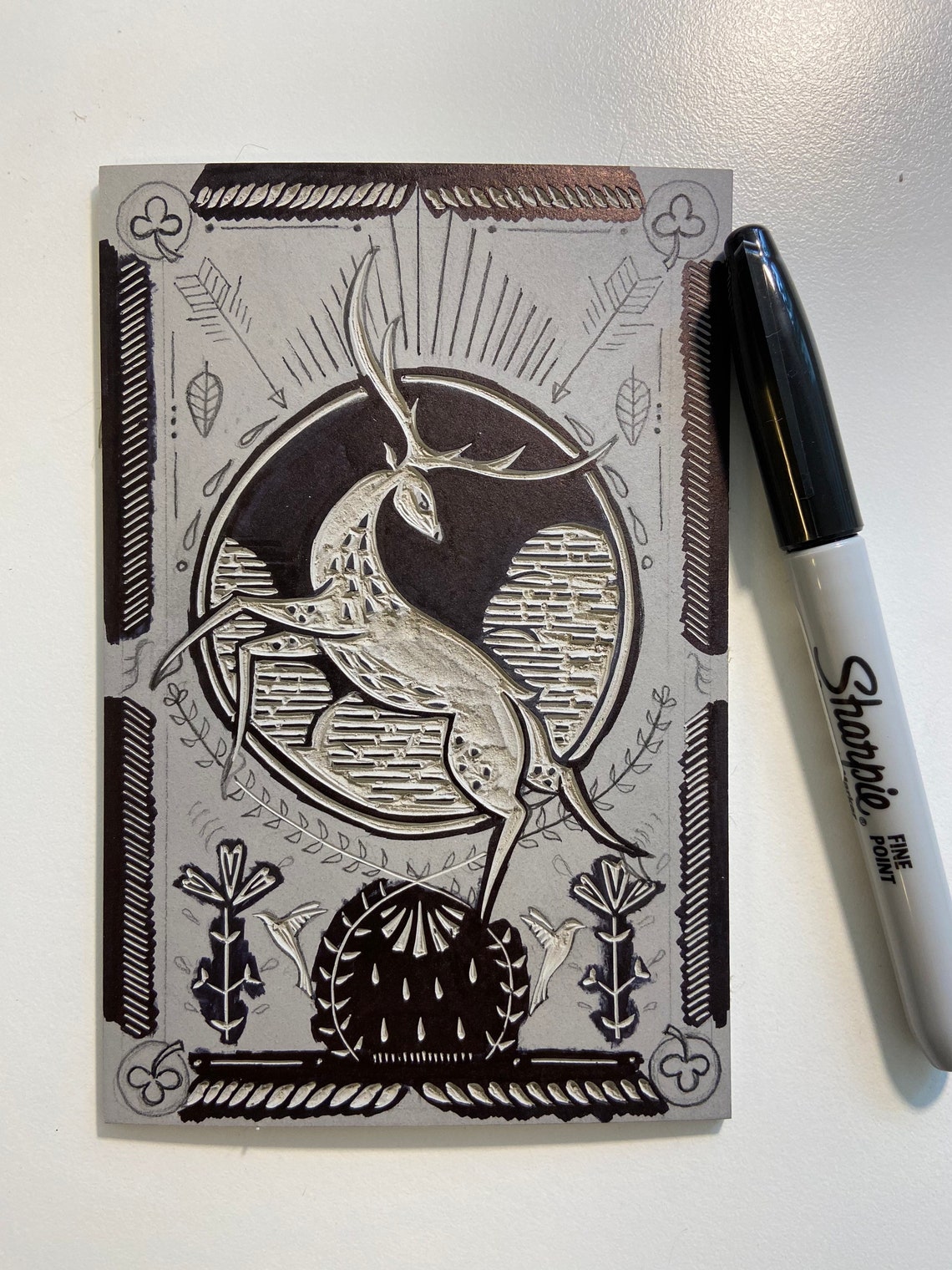 Little Deer Limited Linoleum Edition Linocut Block - Etsy