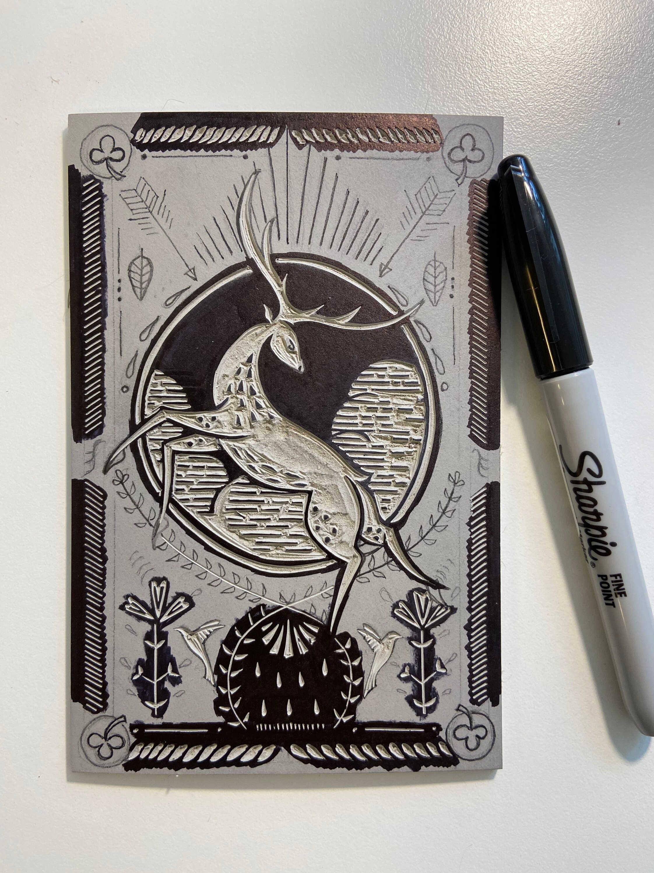 Little Deer Limited Linoleum Edition Linocut Block - Etsy