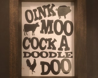 Cock a Doodle Doo | Etsy