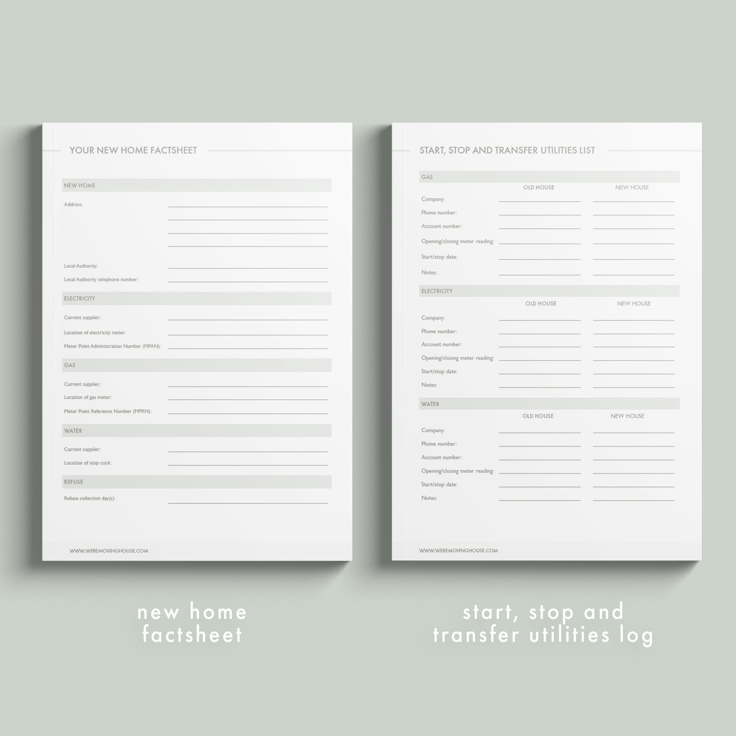 UK Moving House Planner Checklist Organise Your House Move. - Etsy