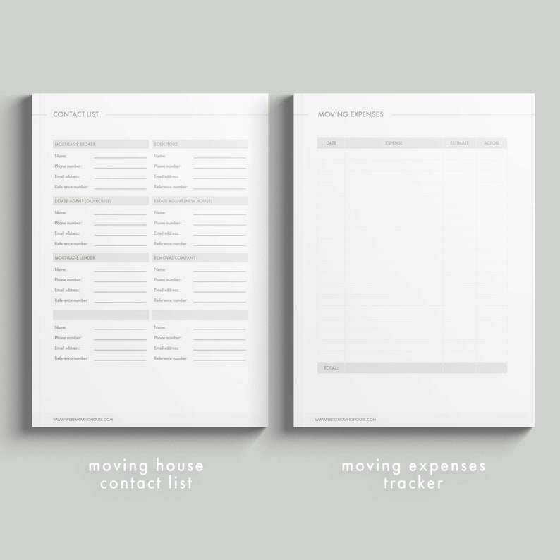UK Moving House Planner Checklist Organise Your House Move. - Etsy