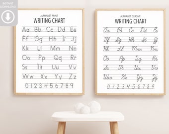 Alphabet chart | Etsy