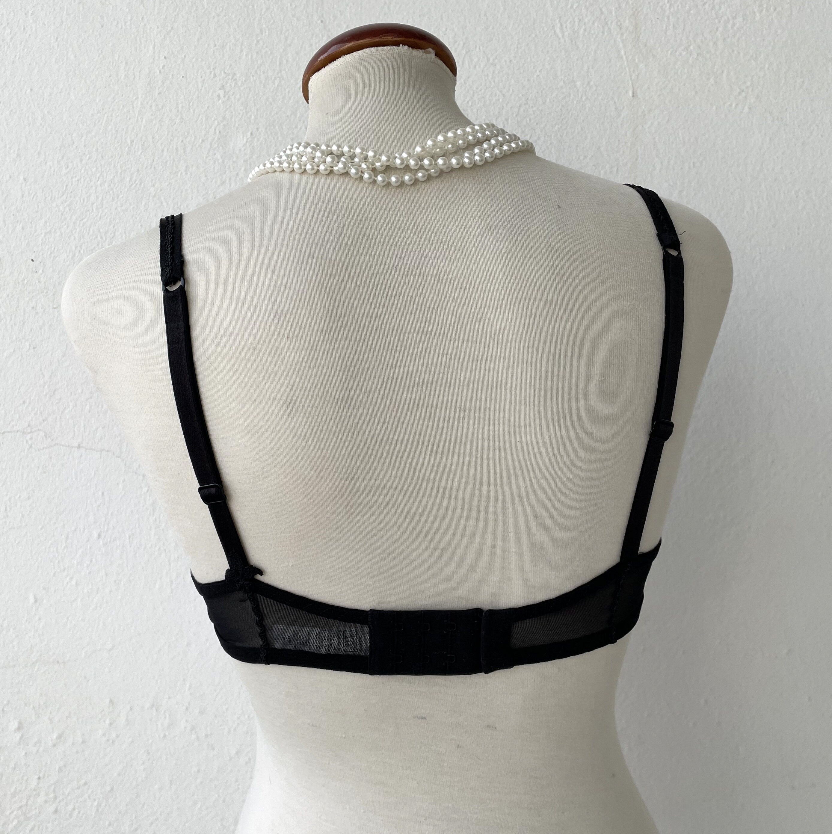 MAISON LEJABY Vintage Luxury Bra, Black Lace Bra, French Lingerie ...