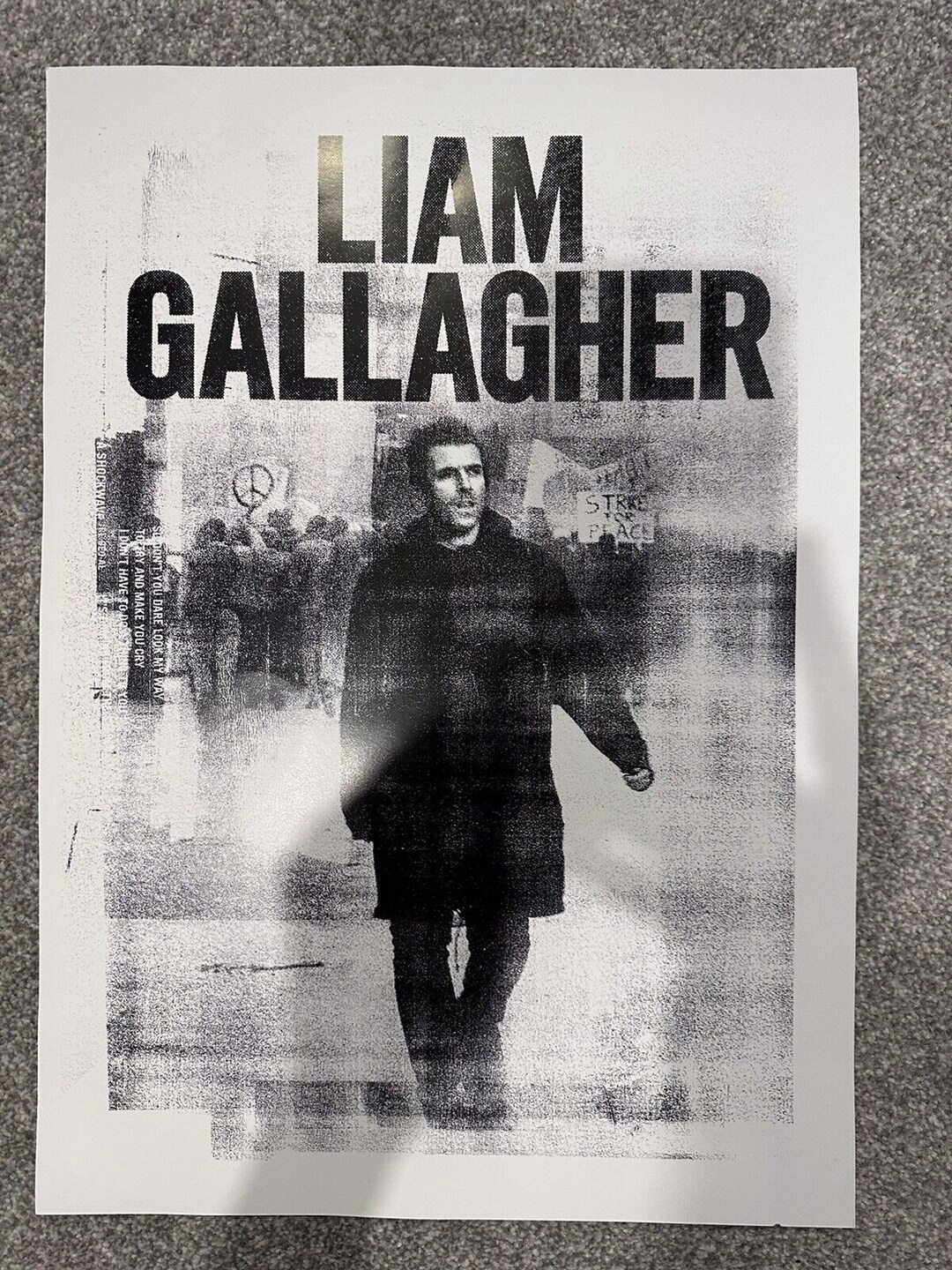 Liam Gallagher Silhouette Matte 200 Gsm Poster Fathers Day - Etsy