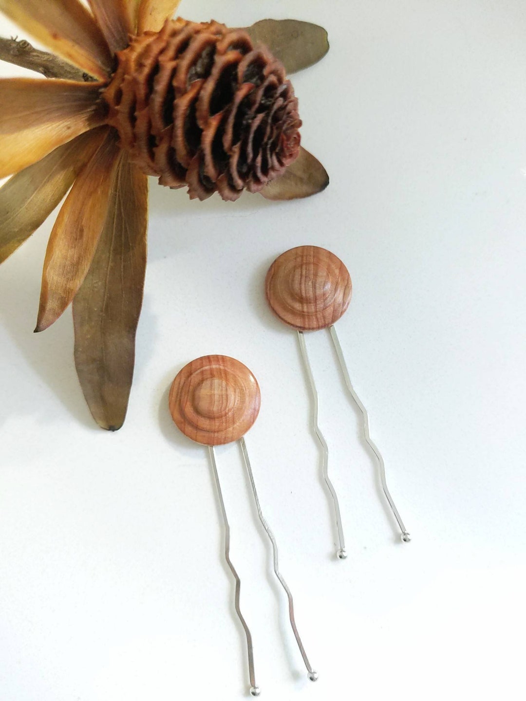 Hand-turned Wooden Hair Pins Sustainable Reclaimed Wood - Etsy