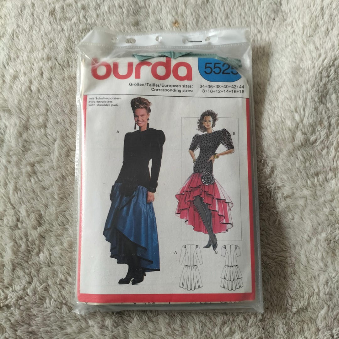 Burda 80s Sewing Pattern, Evening Dress, Flamenco Dress - Etsy UK
