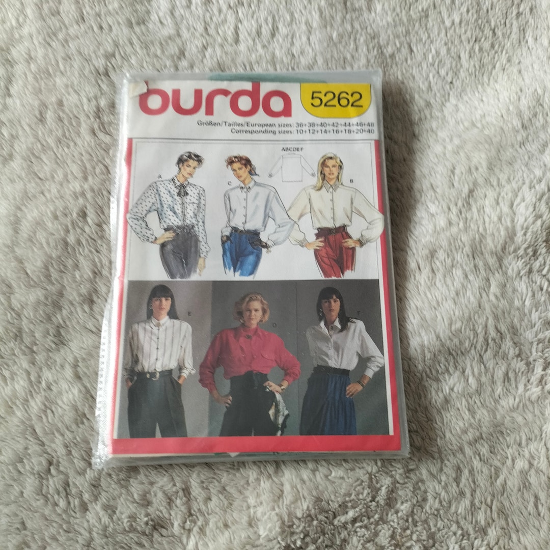 Burda 80s Sewing Pattern, Ladies Blouse - Etsy