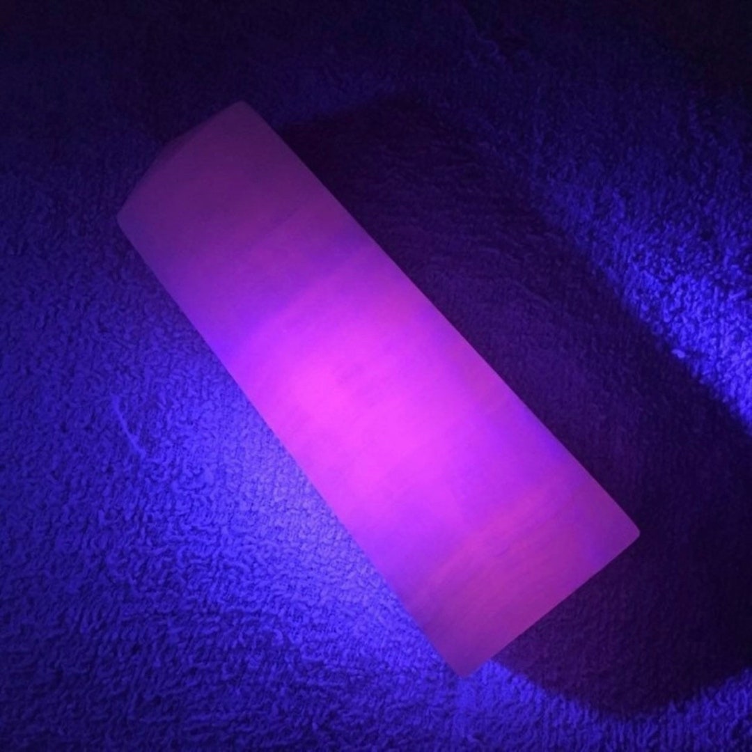 HIGH QUALITY Large UV Reactive Pink Mangano Calcite Tower Pink Calcite ...
