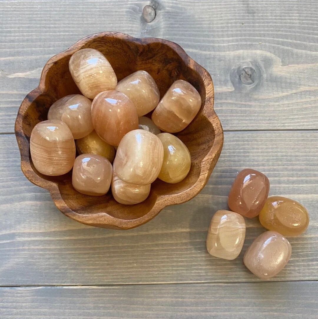 ONE 1 Honey Calcite Tumbled Stone Crystal Honey Calcite Pocket Stone - Etsy