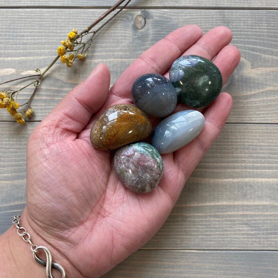 HIGH GRADE XL Premium Ocean Jasper Tumbled Stones Ocean - Etsy