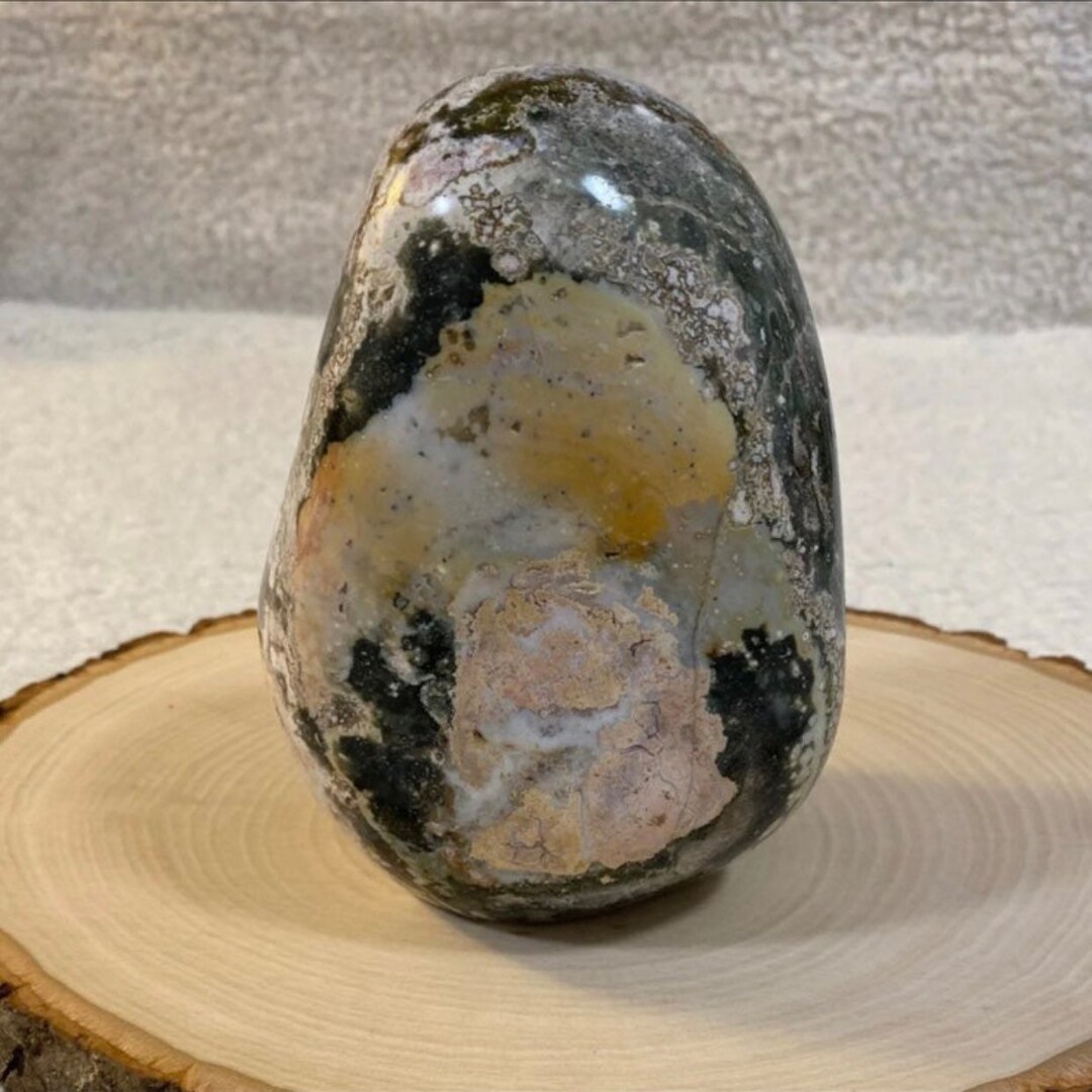 XL Ice Cream Ocean Jasper Freeform Pastel Ocean Jasper Free Form Pink ...