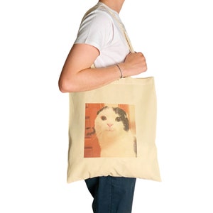 Funny Smiling Cat Meme Tote Bag - Etsy