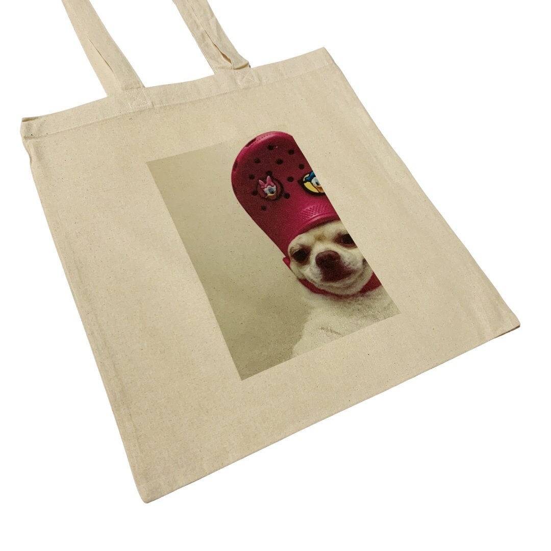 Chihuahua Croc Hat Meme Tote Bag: Funny Dog Print - Etsy Australia